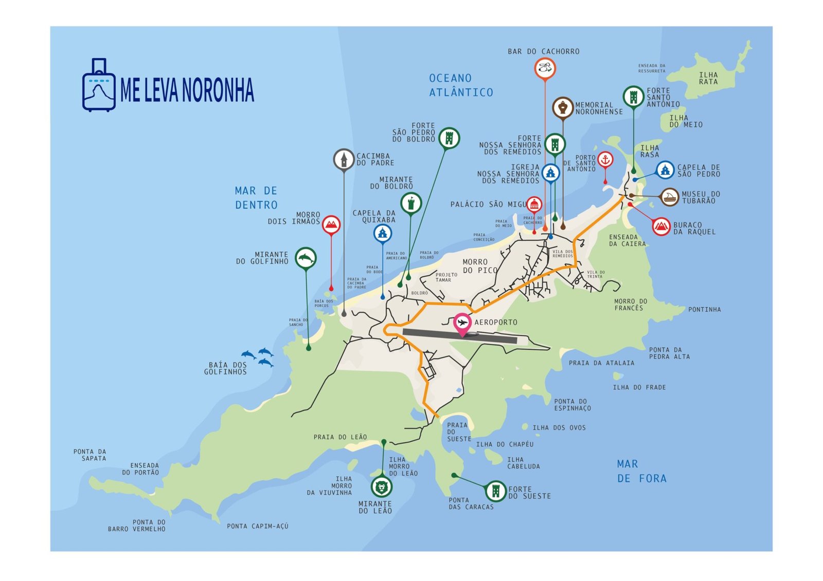 Mapa de Fernando de Noronha